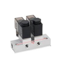 China 1-Inlet-2-Outlet 2V025-06-2F Solenoid Valve Manifold and 2V025-06-3F 1-Inlet-3-Outlet  DC12V/24V AC110V/220V for sale