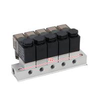 China 1-Inlet-5-Outlet 2V025-06-5F Solenoid Valve Manifold and 2V025-06-4F 1-Inlet-4-Outlet FKM Seal Ring for sale