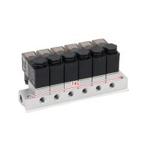 China FKM Seal Ring 1-Inlet-6-Outlet 2V025-06-6F Solenoid Valve Manifold and 2V025-06-7F 1-Inlet-7-Outlet for sale