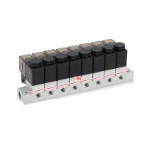 China 1-Inlet-8-Outlet 2V025-06-8F Solenoid Valve Manifold and 2V025-06-10F 1-Inlet-10-Outlet FKM Seal Ring Multi-position Air Intake Valve for sale