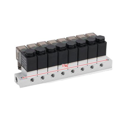 China 1-Inlet-8-Outlet 2V025-06-8F Solenoid Valve Manifold and 2V025-06-10F 1-Inlet-10-Outlet FKM Seal Ring Multi-position Air Intake Valve for sale