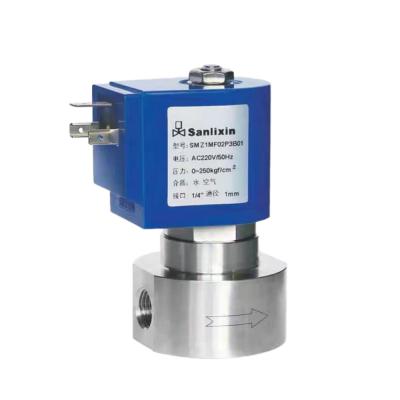 China H4S005B01-AC-110 PEEK Seal Material  1/8''Port Size 110VAC 2 Way NC  High Pressure Solenoid Valve for sale
