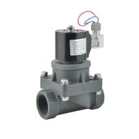 China CPVC Body Material Port Size 1'' FF1C25B25  Water Valve FKM Seal Material Orifice Size 25mm 2/2 Way NC for sale