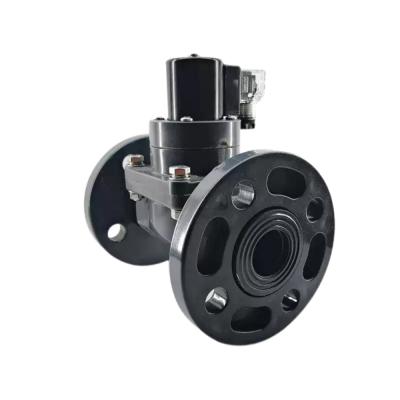 China CPVC-25 2 Way NC Port Size 1'' Water Valve 25mm Orifice Size Suitable for Alkali Gas and Liquid for sale