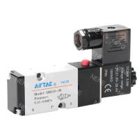 China Double Solenoid 4M220-06 5/2 Way Valve G1/8 Port 0.78 Cv with Memory Function from AIRTAC for Compact Systems. for sale