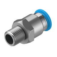 China 153003 Festo QS-1-4-6 Pneumatic Quick Fitting R1/4 Thread 6mm Push in Connector for Packaging Lines Pneumatic Connections for sale