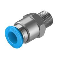 China 153003 Festo QS-1-4-6 Pneumatic Quick Fitting R1/4 Thread 6mm Push in Connector for Packaging Lines Pneumatic Connections for sale