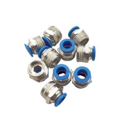 China Pneumatic Pipe Fittings Festo QS-3-8-6 Quick Connect Pneumatic Fitting R3/8 Thread 6mm Tube Adapter for Assembly Lines for sale