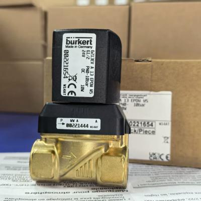 China Burkert Type 6213 Solenoid Valve 00221654, G1/2, 2/2 Way Normally Closed, Orifice 13, EPDM Seal,‑30~+90°C, Brass Body, DC24V, 8W, 0‑10bar for sale