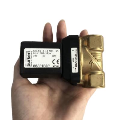 China EPDM Sealed Brass Solenoid Valve 00221659 Burkert 6213, Orifice 13, G3/4 Connection, 2/2 Normally Closed, AC24V 8W, Pressure 0‑10bar, Temp Range ‑30~+90°C for sale