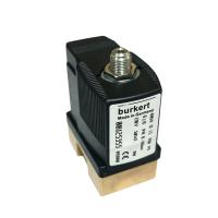 China Burkert 6014D Series 3/2 Way NO Solenoid Valve Offering 1.5 mm Orifice Sizes 00126195 00126196 00125355 Perfect for Automated Fluid Systems Brass Body Dimension 32*46mm for sale