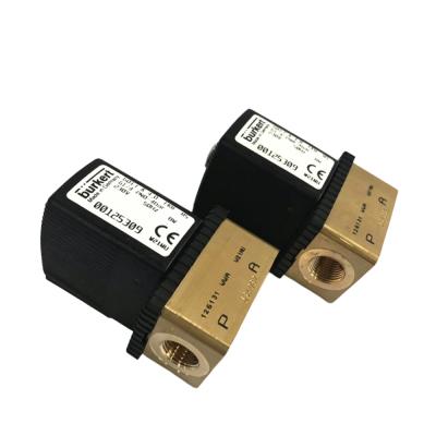 China Burkert 6013 Series Chemical Resistant FKM Seal 2/2 Way Solenoid Valve 00125306 00125307 00125309 Direct Operated G1/4 Brass Body 4.0mm Orifice AC220V 8W 0 4bar Industrial Fluid Controller for sale