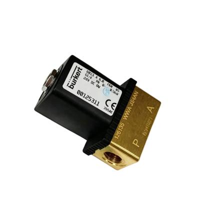 China Burkert Solenoid Valve Type 6013 2/2 Way NC Direct Acting 00125311 00125312 00125314 00134256 00134257 00134259 Brass Body FKM Seal Port Size G1/4 G3/8 Orifice 6.0mm Fluid Control Replacement Valve for sale