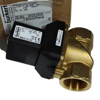 China Burkert Oil Resistant Nitrile NBR Rubber Seal 2/2 Way Diaphragm Solenoid Valve 00221634 00221635 00221637 00227533 00221725 00221728 G1 Brass Body 20/25mm Orifice for sale