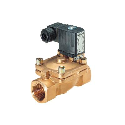 China Burkert 5281 Servo‑Assisted Diaphragm Solenoid Valve 2/2 Way Normally Closed G1/2 Female Thread Brass Body NBR Rubber Seal 13mm Flow Orifice 8W Coil 00134317 00134318 00134320 DC24V AC24V AC220V for sale