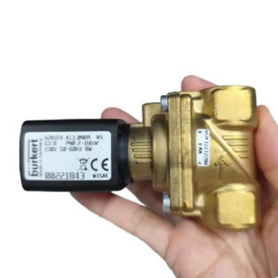 China Burkert 6281 Universal Standard‑flow Solenoid Valve 2/2 NC Brass Body NBR Seal G3/8 Thread Water Air Oil Pipeline On‑off Switching Valve 00221841 00221842 00221843 for sale