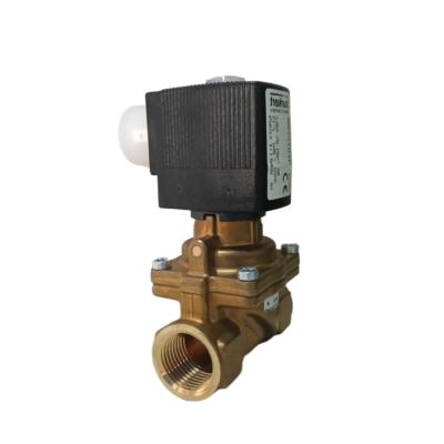 China Burkert 6281 Solenoid Valve Item 00270142 00270143 G1-1/4 40mm Orifice 2/2 Normally Closed Manual Control Brass Construction NBR Seal For Automation System for sale