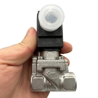 China Wide Temperature Tolerance Industrial Solenoid Valve Assembly Burkert 00222016 00222017 00222018 Type 6281 Servo Operated Design G1 Connection Port 2/2 NC Stainless Steel Material EPDM Seal for sale