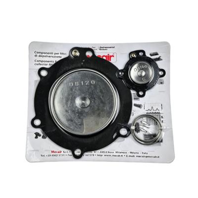 China High Temperature Tolerant FKM Diaphragm Plus Spring DB120 Long Service Cycle Spare Parts Fit Mecair Pulse Valve For Cement And Mining Filtration Equipment for sale