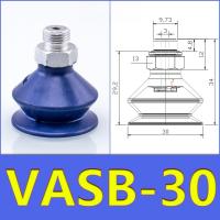 China FESTO VASB30 Pneumatic Vacuum Suction Pad 1.5 Fold Bellows Type Multi Material White Silicone Black Blue Nitrile Rubber For Automated Production Line Pick And Place for sale