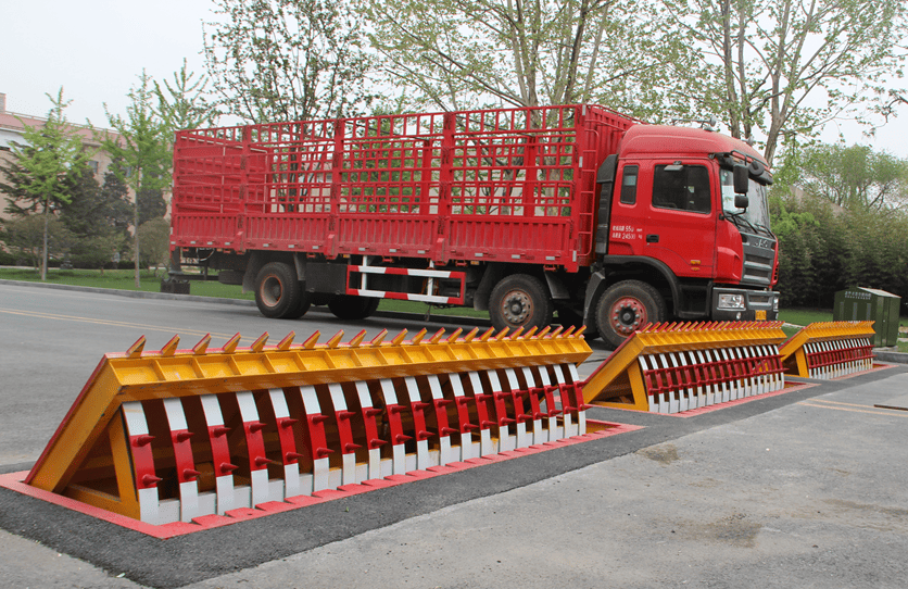wedge barricades in action