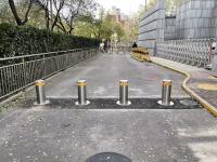 China 304 Stainless Steel Automatic Bollards With LED Light System Integration for sale