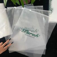 China Customized logo zipper design LDPE polyethylene plastic bag matte frosted transparent clothing, shoes and socks intaglio printed zipper seal small plastic zip lock bags for jewelry for sale