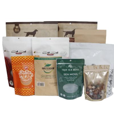 China Custom-printed reusable vacuum-sealed zipper lock snack packaging bags for dry food nuts for sale
