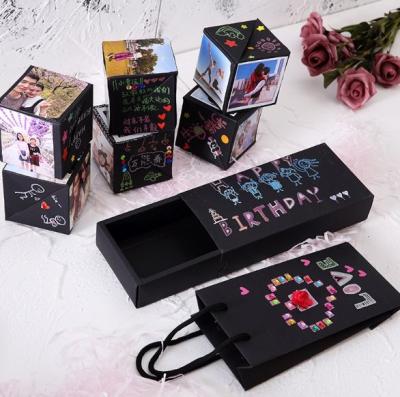 China Valentine's Day birthday Creative surprise Gift box, handmade DIY paper with UV matte laminated novel bouncing box for sale