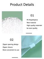 China Custom reusable EVA zipper clothing bags for resealing shoes, polyzipper fur and other clothing packaging - suffocation warning. for sale