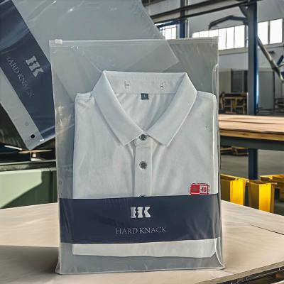 China Matte frosted transparent low-density polyethylene zipper custom logo zipper design clothing intaglio printing surface suitable for shoes and socks for sale