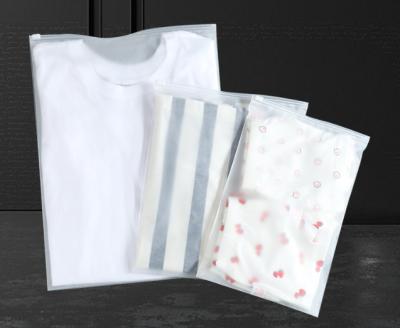 China Customized logo zipper design, matte transparent CPE low-density polyethylene, intaglio printing surface for clothing, bags, shoes and socks. for sale
