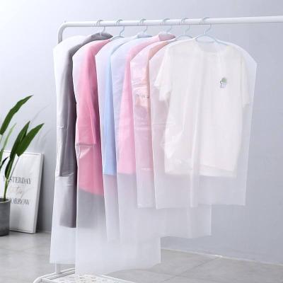 China Transparent disposable hanging bags for clothing dust covers, dry cleaning store set coats, dust covers, clothing plastic bags are recyclable for sale