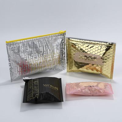 China Zipper bubble bag, transparent bubble bag, cosmetic and accessory packaging, anti-drop protective bag for sale
