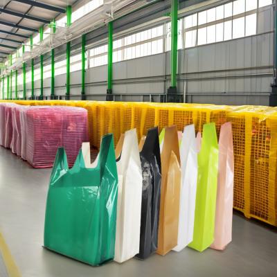 China Wholesale heavy-duty 100% biodegradable HDPE plastic shopping bags, chewing gum, milk, jelly, canned food for sale