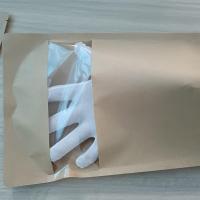 China Recyclable brown kraft paper bags with transparent Windows for self-sealing and quick transportation of pizza, sushi and pet food for sale