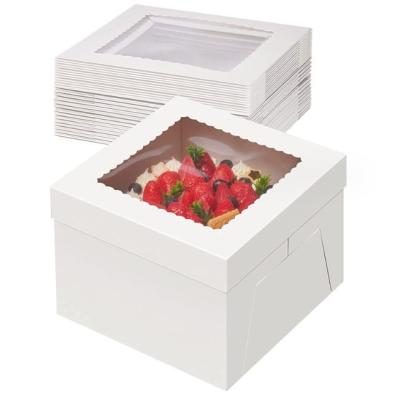 China Snacks, sandwiches, cakes, baby food packaging, matte laminated embossed, white transparent paper rigid box with window for sale