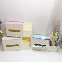 China Creative multi-functional desktop storage box, children's DIY handmade stationery storage, pen holder, tissue box for sale