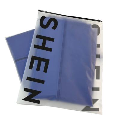 China Custom Clothing Bags Ziplock Bags Security Feature Gravure Printing for Shoes Socks Packaging Frosted PE Plastic Custom Logo for sale