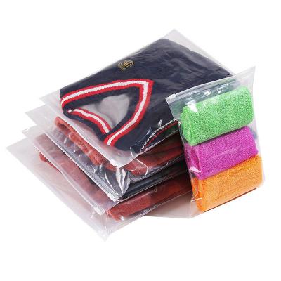 China Transparent Frosted Bag Thickened PE Clothing Zipper Packaging Bag High-end Self Sealing Bag for sale