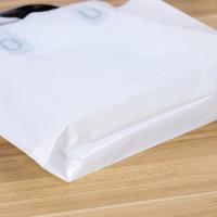 China Custom Printed Logo Recyclable Retail Reusable Black Plastic Poly Tote Carrier Shopping Bags for sale