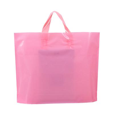 China Custom Printed Logo Recyclable Retail Reusable Black Plastic Poly Tote Carrier Shopping Bags for sale