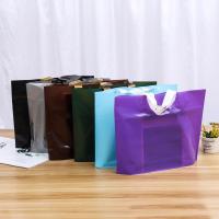 China Custom Printed Logo Recyclable Retail Reusable Black Plastic Poly Tote Carrier Shopping Bags for sale