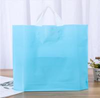 China Custom Printed Logo Recyclable Retail Reusable Black Plastic Poly Tote Carrier Shopping Bags for sale