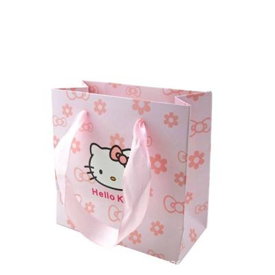 China Pink Packaging Box Cute Cartoon Jewelry Packaging Handbag for sale