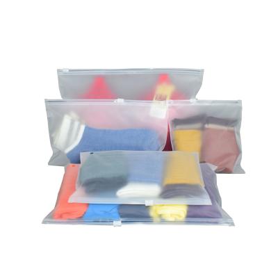 China Frosted Zipper Packaging Bags Plastic Self Sealing Bags Clothing Zipper Bags for sale