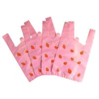 China Cute Pink Strawberry BOPP Disposable Plastic Bag Valve for Clothing Cookware Umbrella Packaging-Customizable Size Color Heat for sale