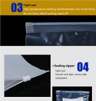 China Wholesale Custom Moisture-Proof PE Plastic Bags with Transparent Matte Zipper for Shoes Clothes Towels Socks Storage for sale