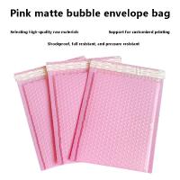 China OEM Stock Eco-friendly Customize Pink Mailer Strong Adhesive Air Bags Packing Mailing Tear Proof Bubble Bag for sale