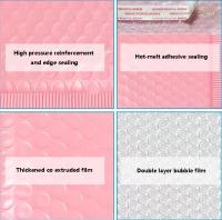 China OEM Stock Eco-friendly Customize Pink Mailer Strong Adhesive Air Bags Packing Mailing Tear Proof Bubble Bag for sale